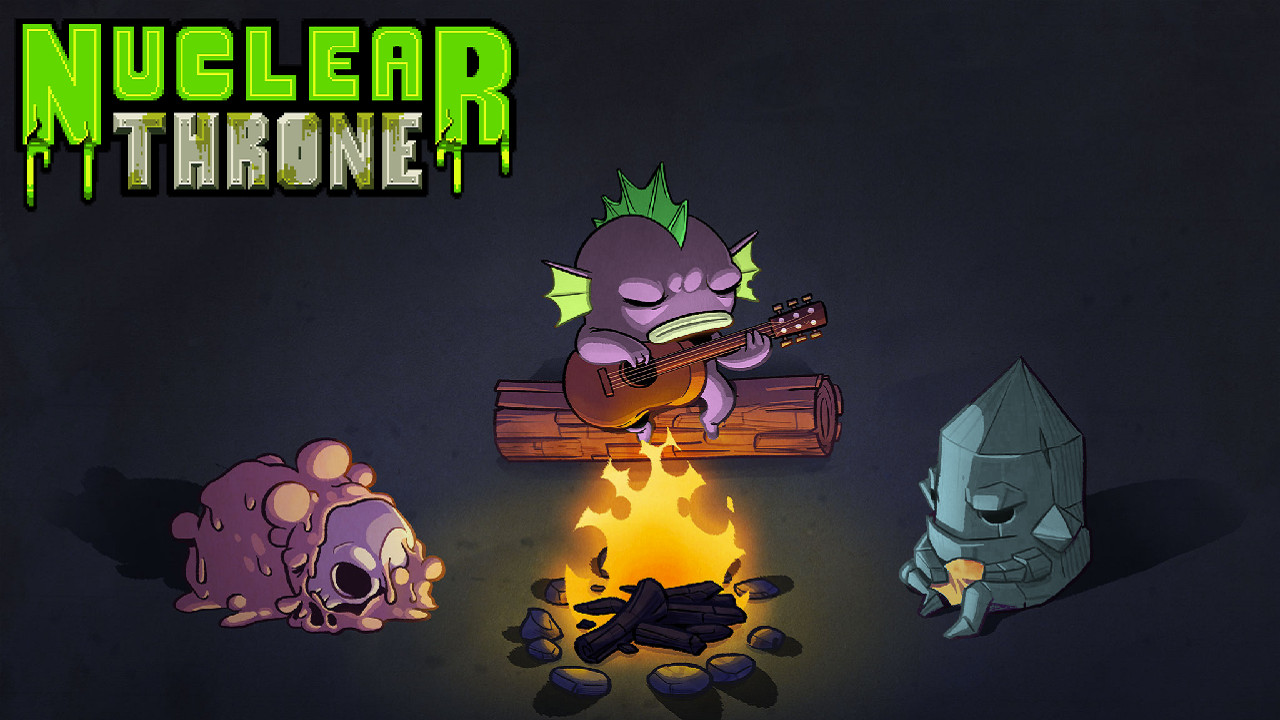 #966448 - safe, spike, tom, campfire, guitar, nuclear throne - Derpibooru