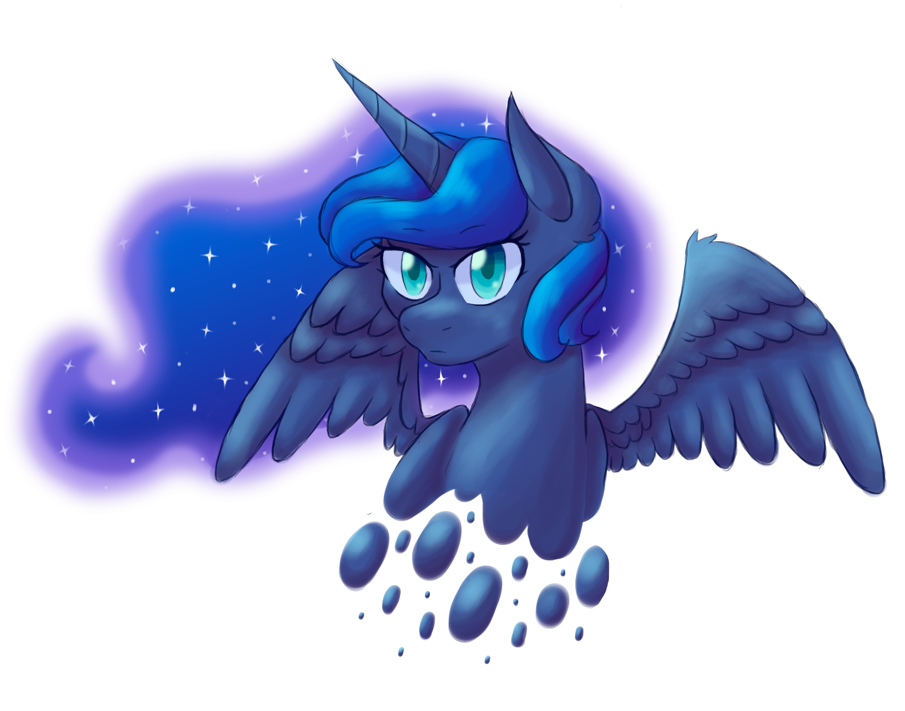 #985617 - safe, artist:okikitty, princess luna, female, portrait ...