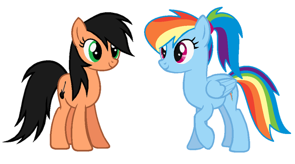 #973962 - safe, rainbow dash, oc, oc:rockette, alternate hairstyle ...