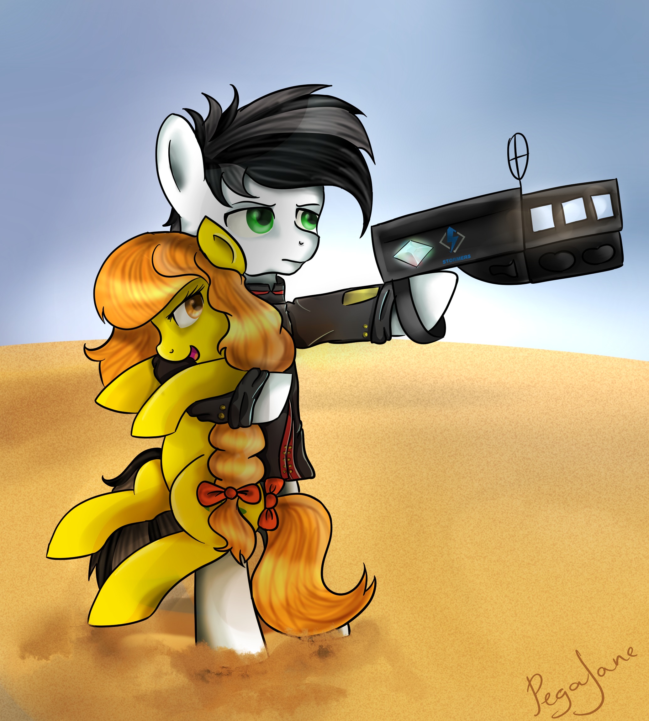 #1069145 - safe, artist:unicorn2000, oc, oc only, pony, bipedal, high ...