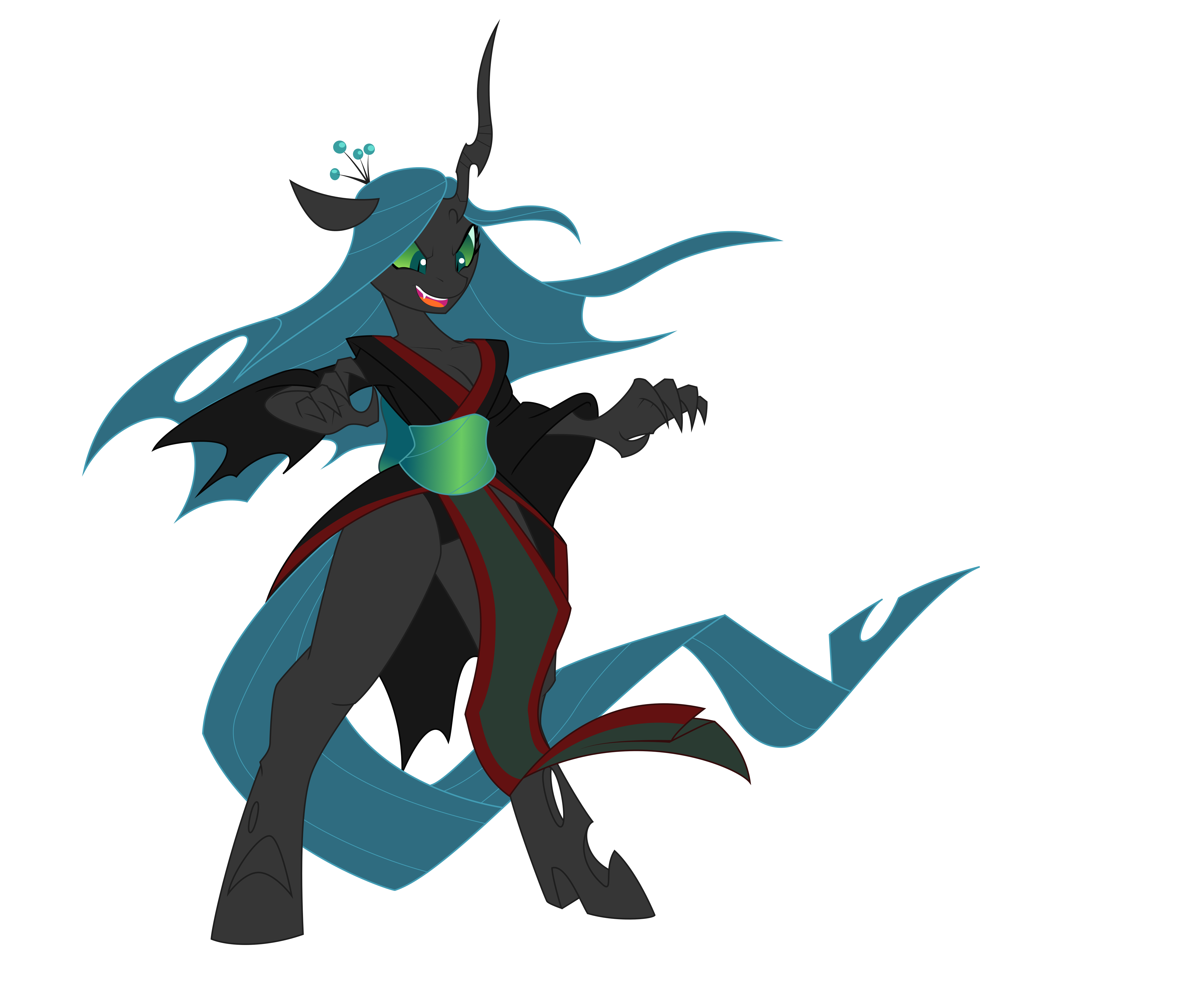 #1070597 - safe, artist:rubbermage, queen chrysalis, changeling ...