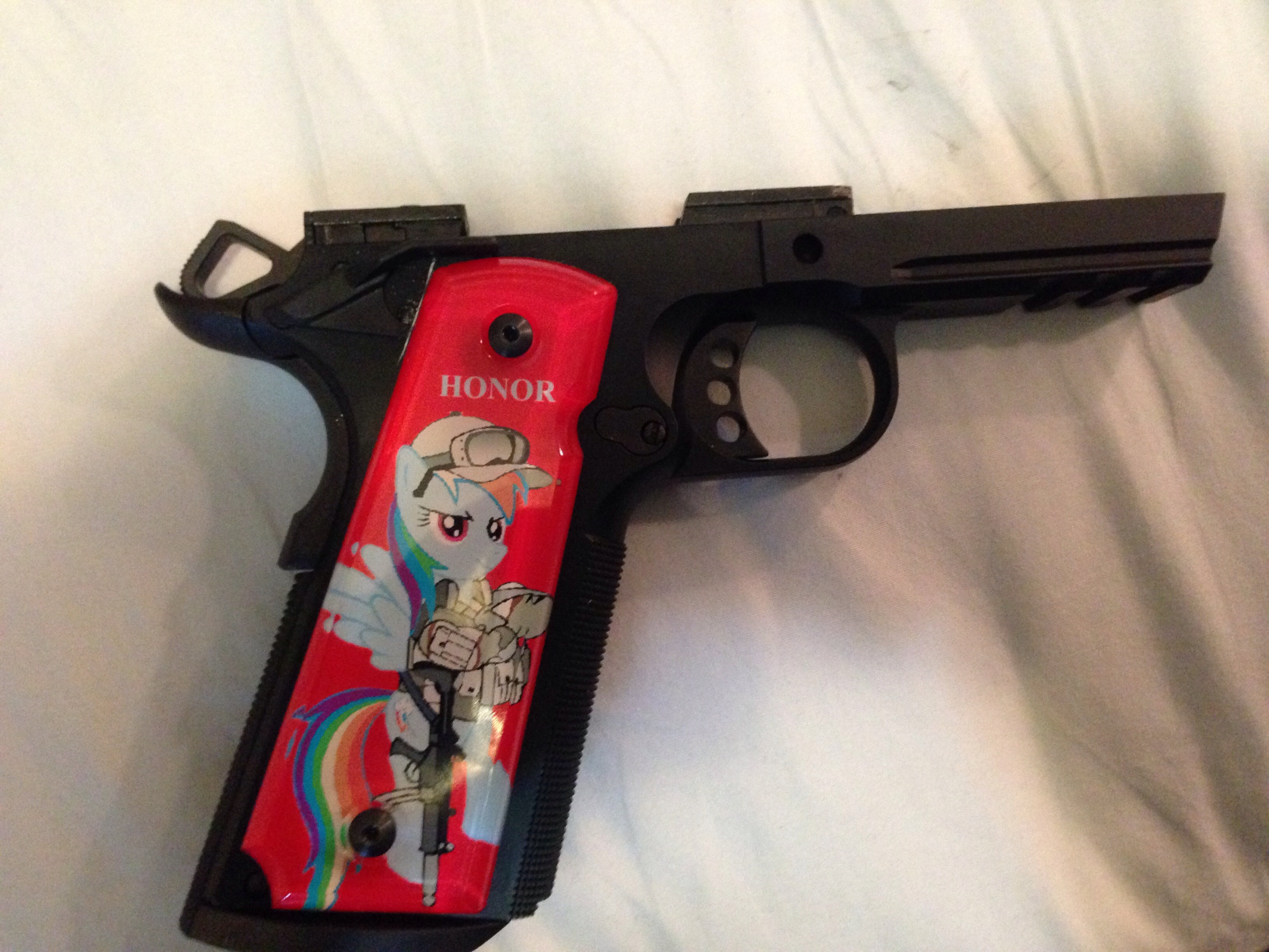 #1058584 - airsoft, custom, gun, gunified, irl, m1911, my little ...