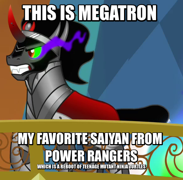 #1059950 - safe, king sombra, saiyan, blatant lies, cowboy bebop at his ...