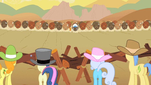 #1062716 - safe, screencap, bon bon, carrot top, chief thunderhooves ...