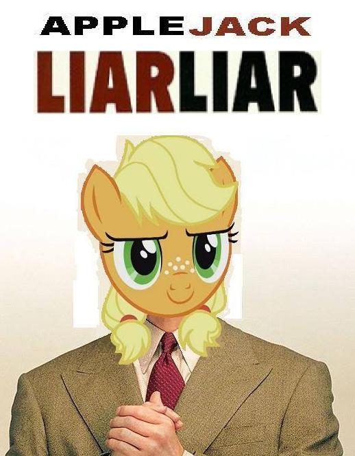 #1269381 - safe, applejack, g4, where the apple lies, jim carrey, liar ...