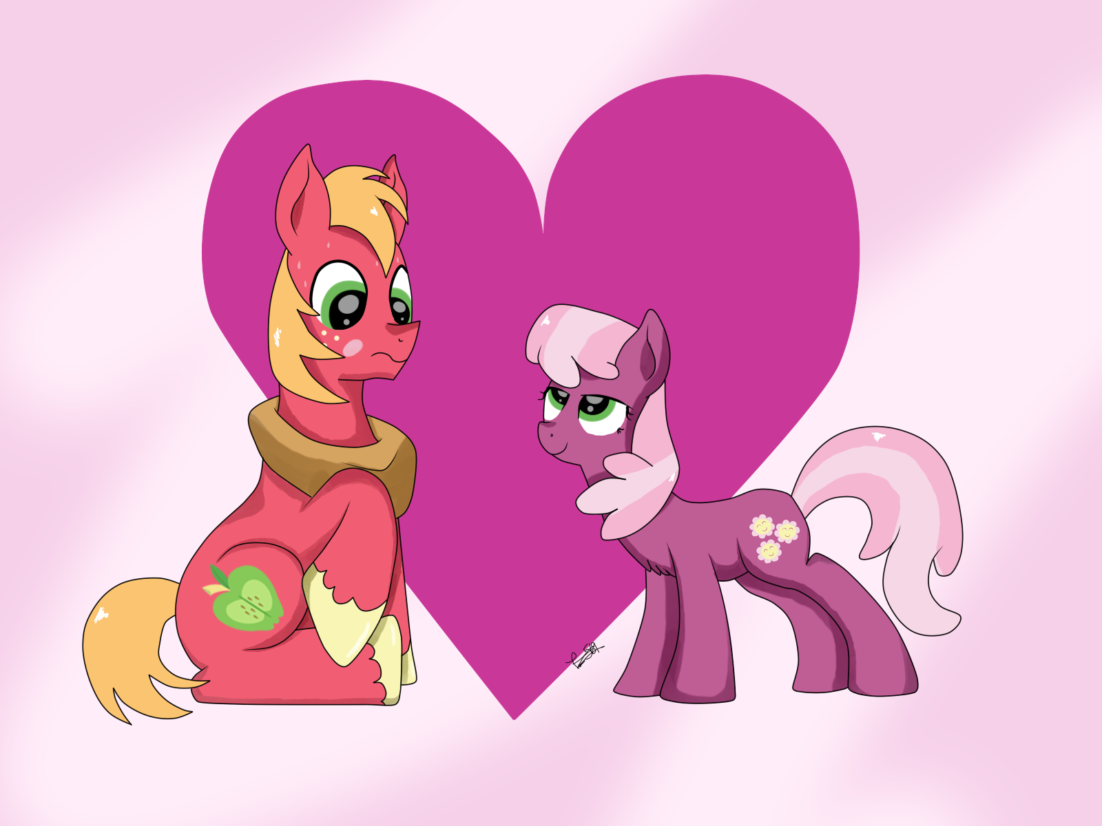 #1267869 - safe, artist:tamu569, big macintosh, cheerilee, earth pony ...