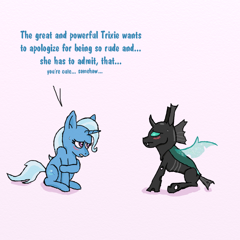 #1268680 - safe, artist:eulicious, thorax, trixie, changeling, pony ...
