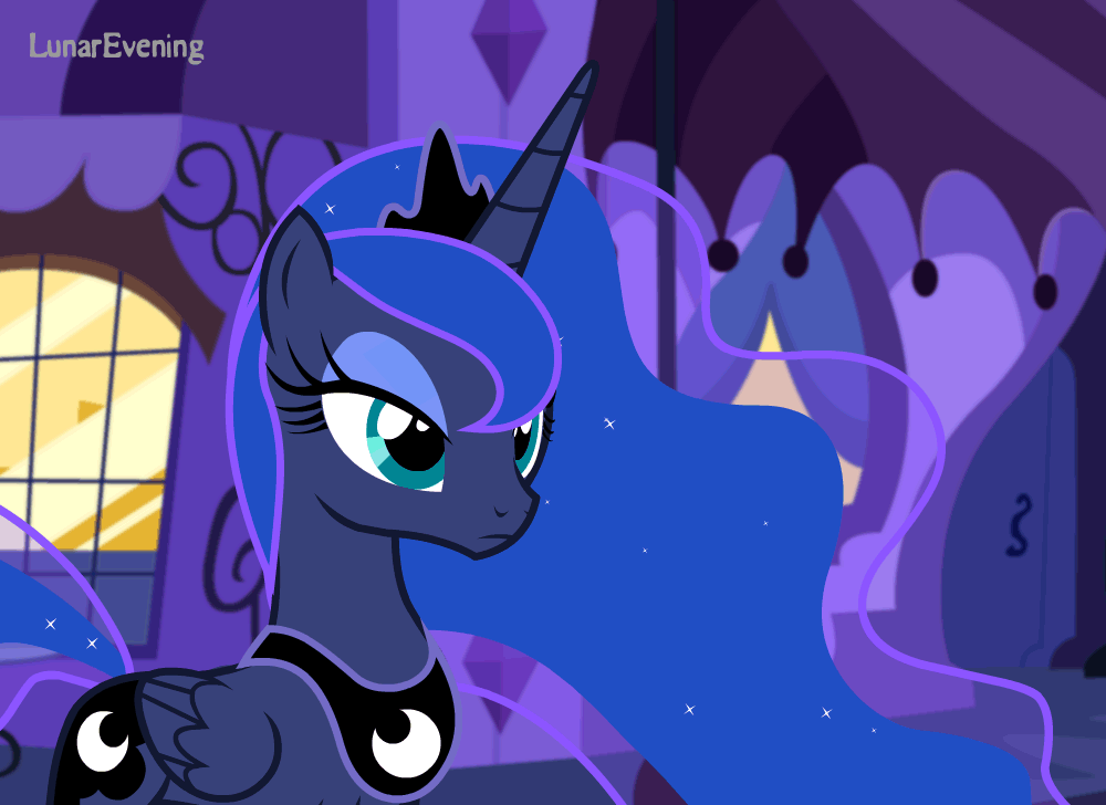 #1294238 - safe, artist:lunarevening, princess luna, g4, animated, eyes ...