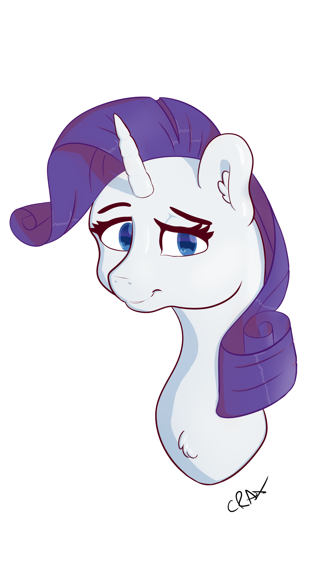 #1305998 - safe, artist:crax, rarity, g4, bust, female, portrait ...