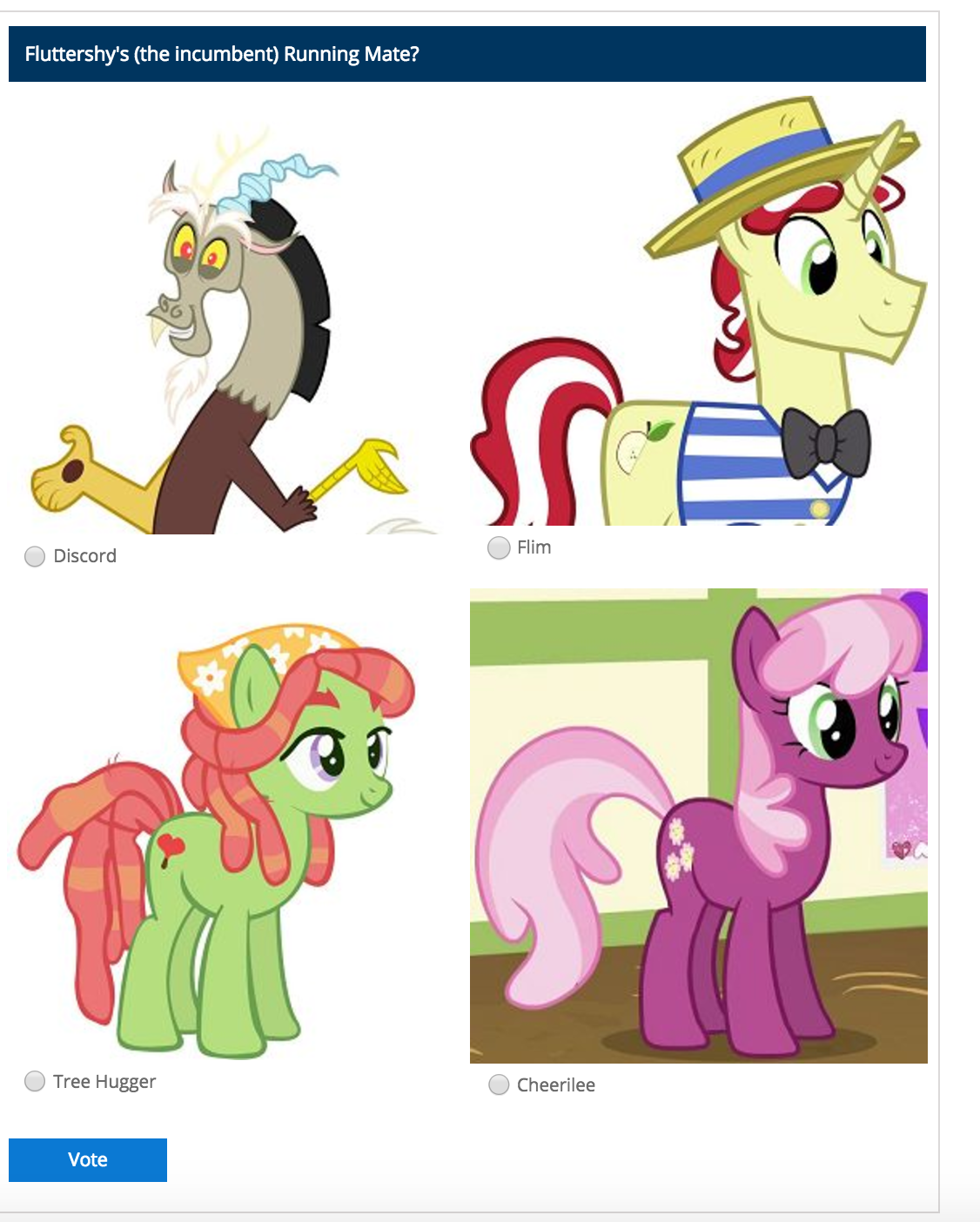 #1289432 - safe, cheerilee, discord, flim, fluttershy, tree hugger, fan ...