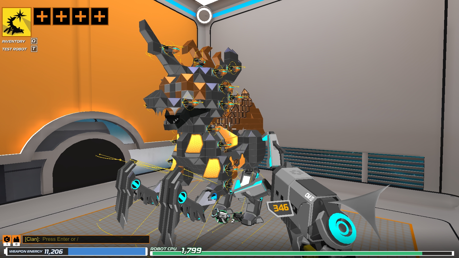 #1314021 - safe, changeling, robot, robot changeling, 3d, food, orange, robocraft, screenshots ...