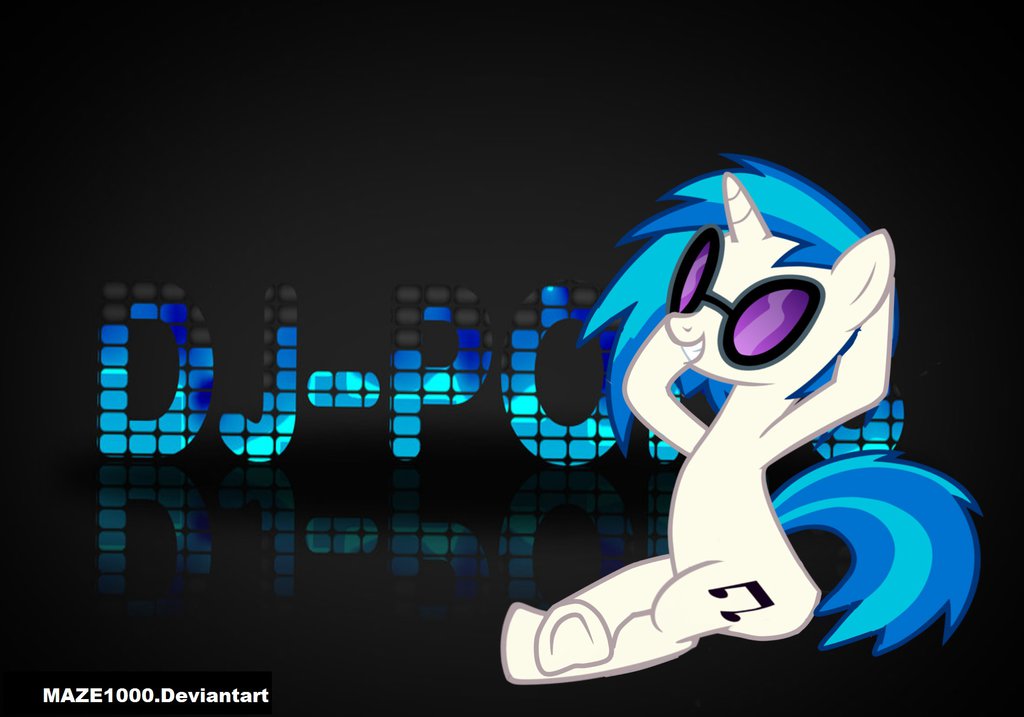 #1316189 - safe, artist:maze1000, dj pon-3, vinyl scratch, pony, g4 ...