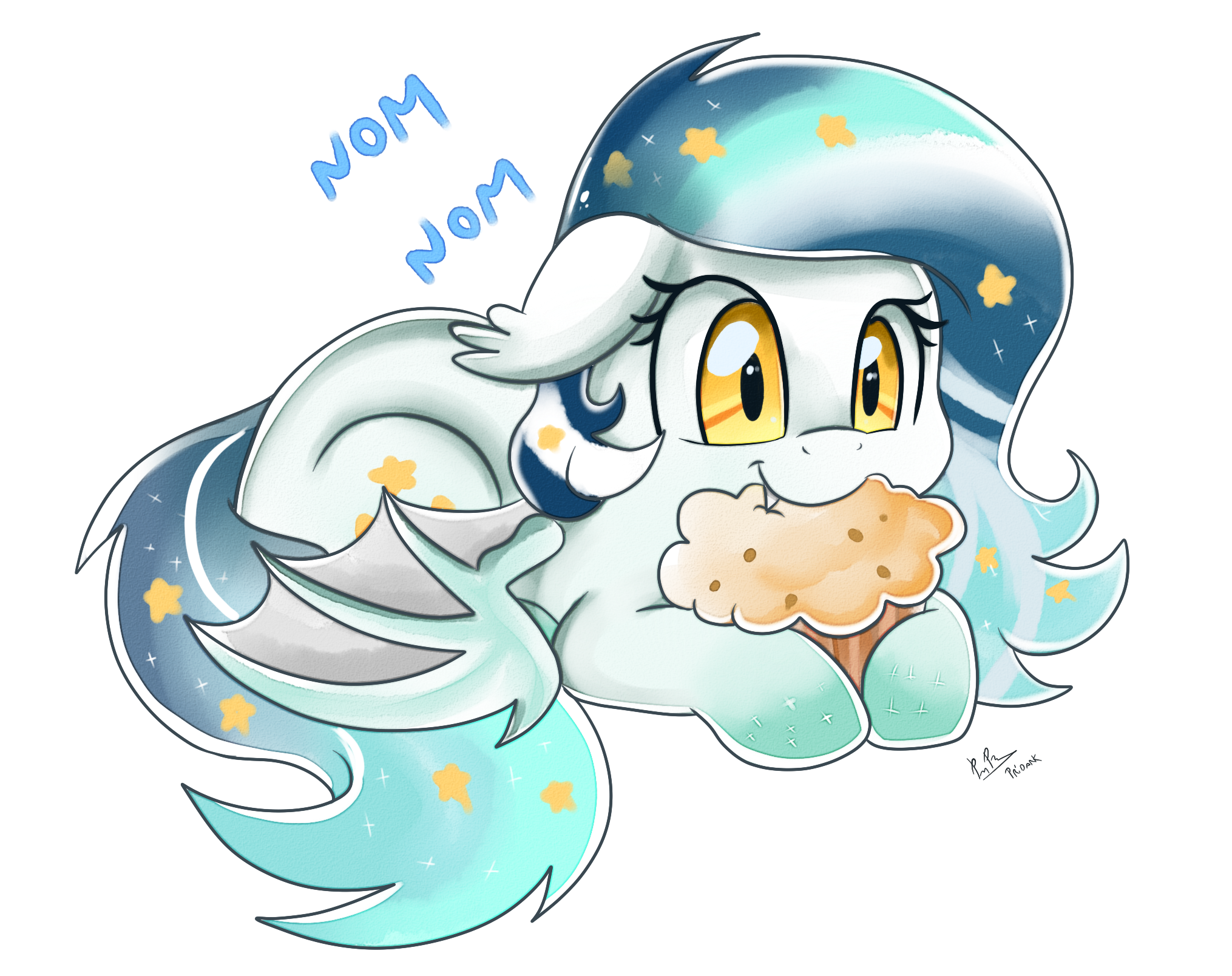 #1316381 - safe, artist:pridark, oc, oc only, oc:wistful galaxy, bat ...