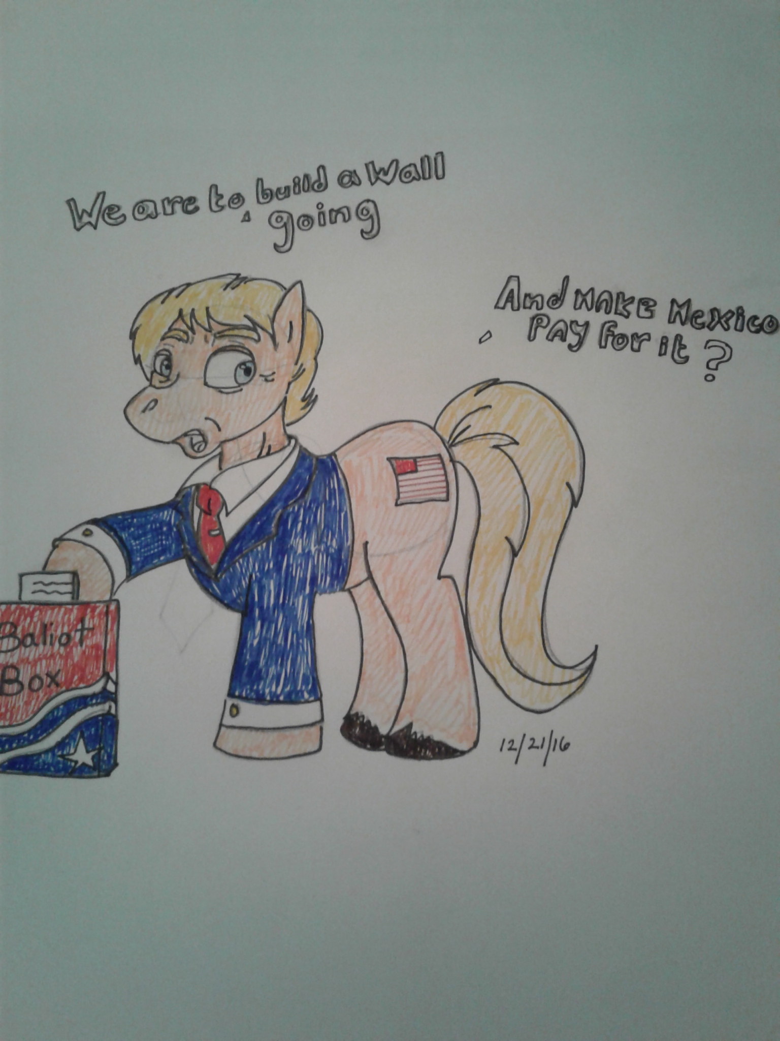 #1321922 - safe, artist:donastorg, oc, oc only, oc:donald trump, pony ...