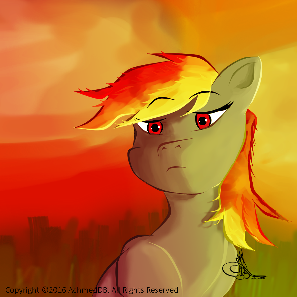 #1327222 - safe, artist:achmeddb, oc, oc only, oc:tridashie, pony, solo ...