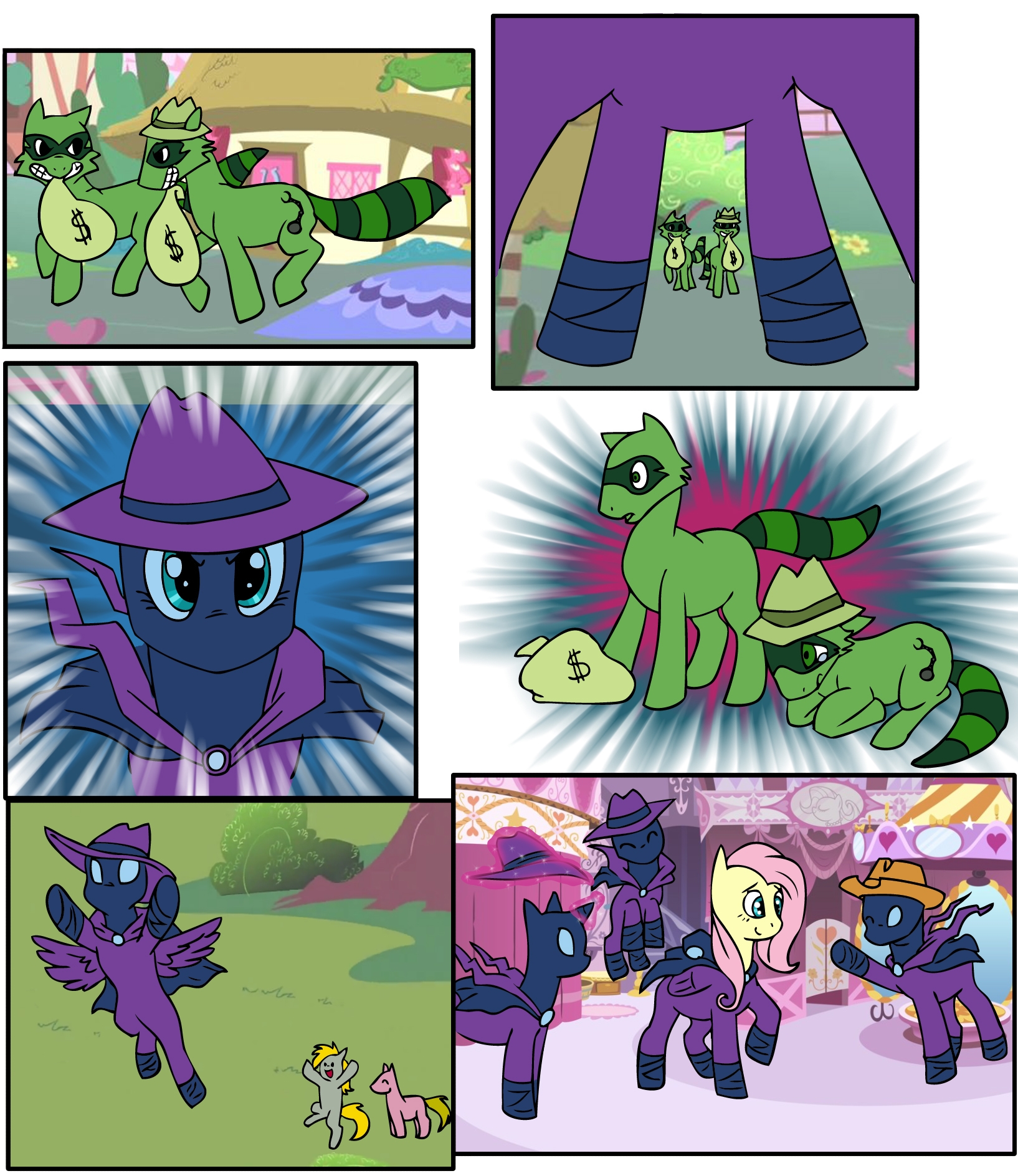 #1084475 - safe, artist:zooboy18, applejack, derpy hooves, fluttershy ...