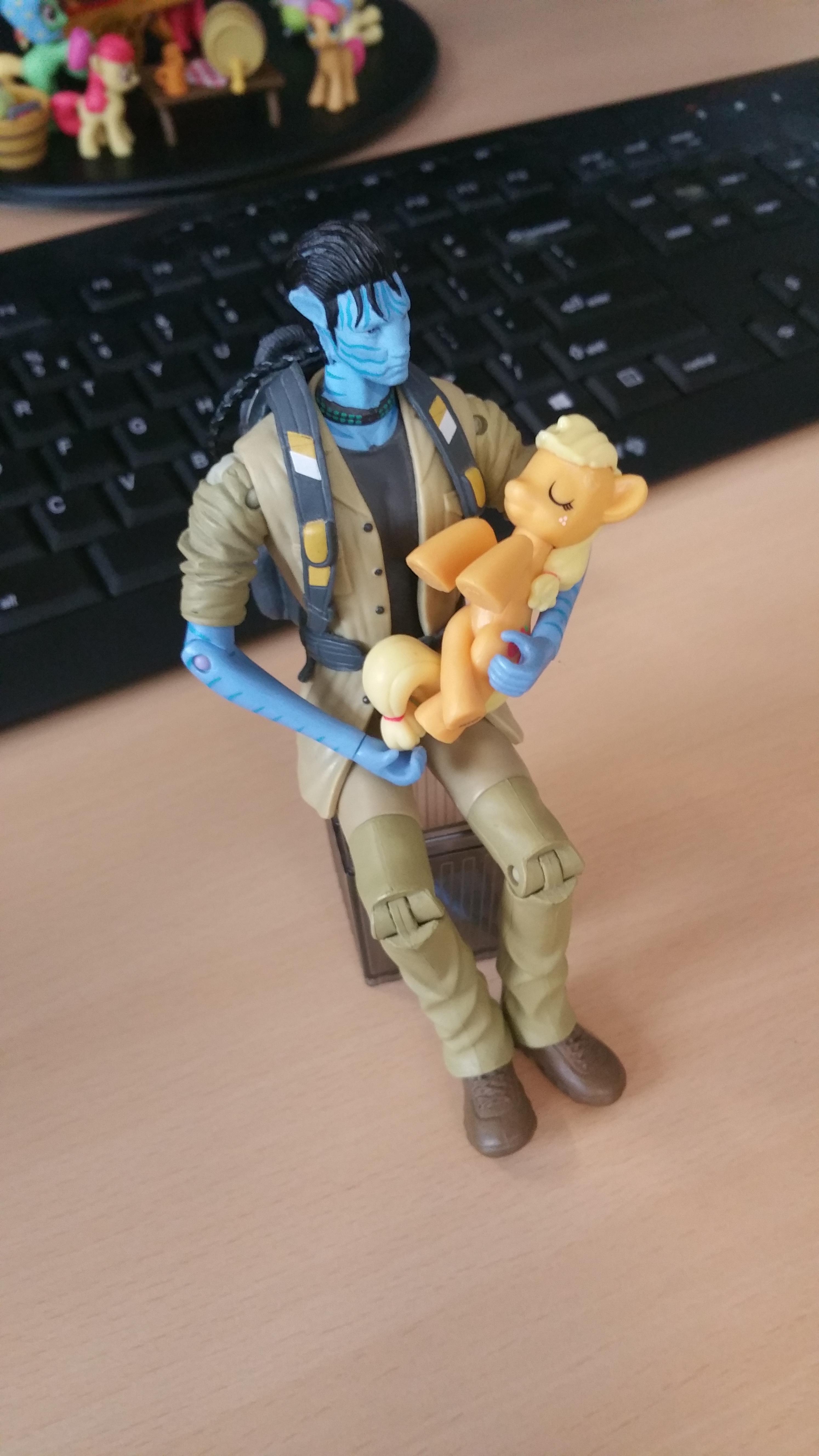 #1095575 - safe, applejack, na'vi, pony, avatar, blind bag, hatless ...