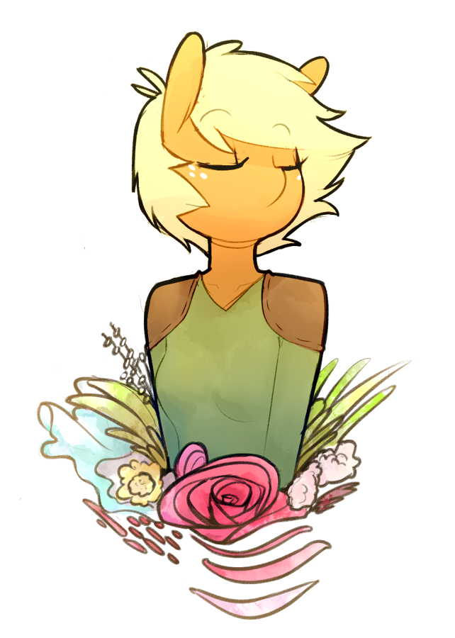 #1099158 - safe, artist:siden, applejack, oc, oc only, oc:sparkling ...