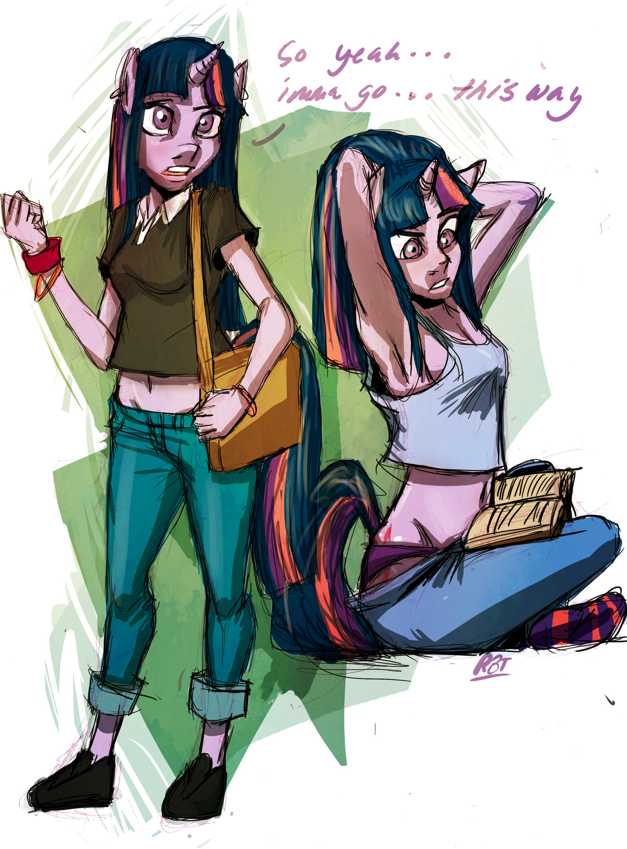 1107663 Safe Artistredandblacktac Twilight Sparkle Anthro Plantigrade Anthro Armpits