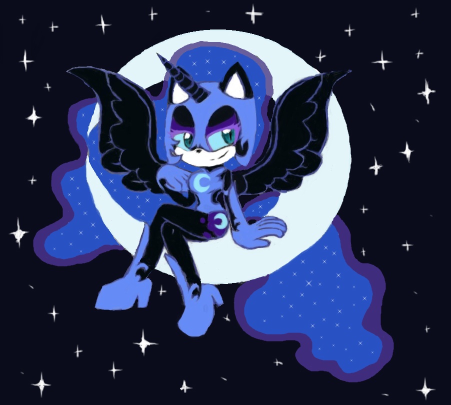 #1109092 - safe, artist:farfromserious, nightmare moon, anthro ...