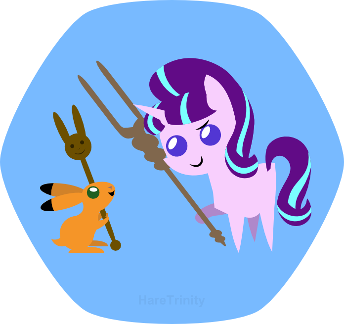 #1100258 - safe, artist:haretrinity, starlight glimmer, chibi, s5 ...