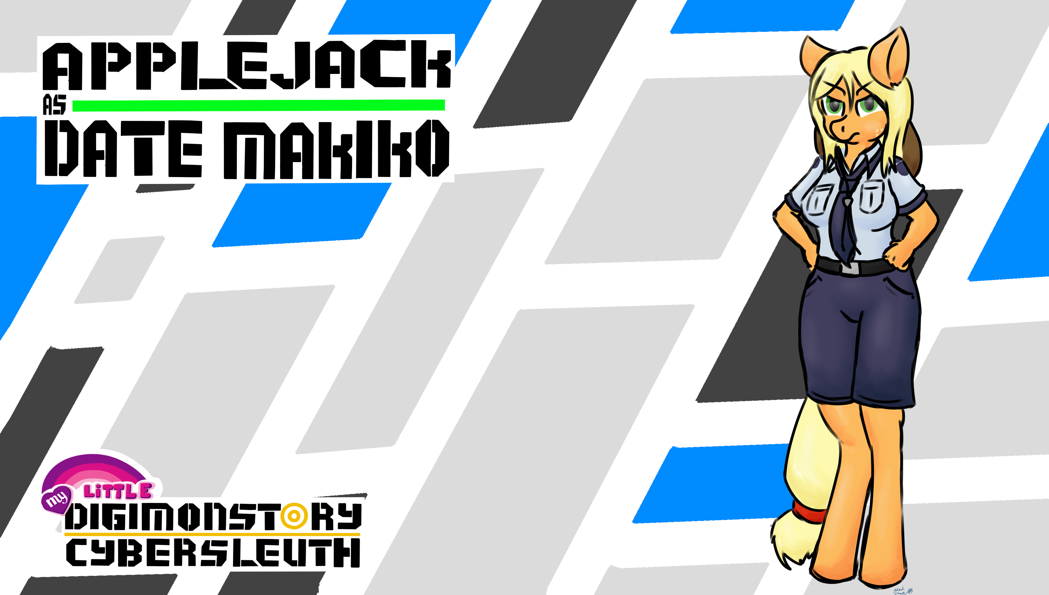 #1100293 - safe, artist:short circuit, applejack, earth pony, anthro ...