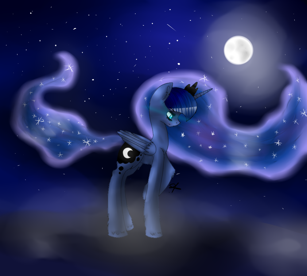#1116386 - safe, artist:mlplover2206, princess luna, female, fluffy ...