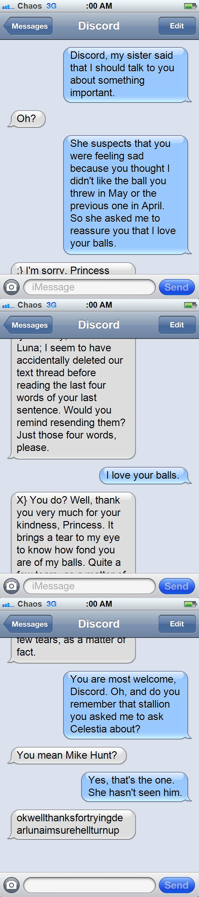 #1119383 - suggestive, discord, princess luna, implied balls, innocent ...