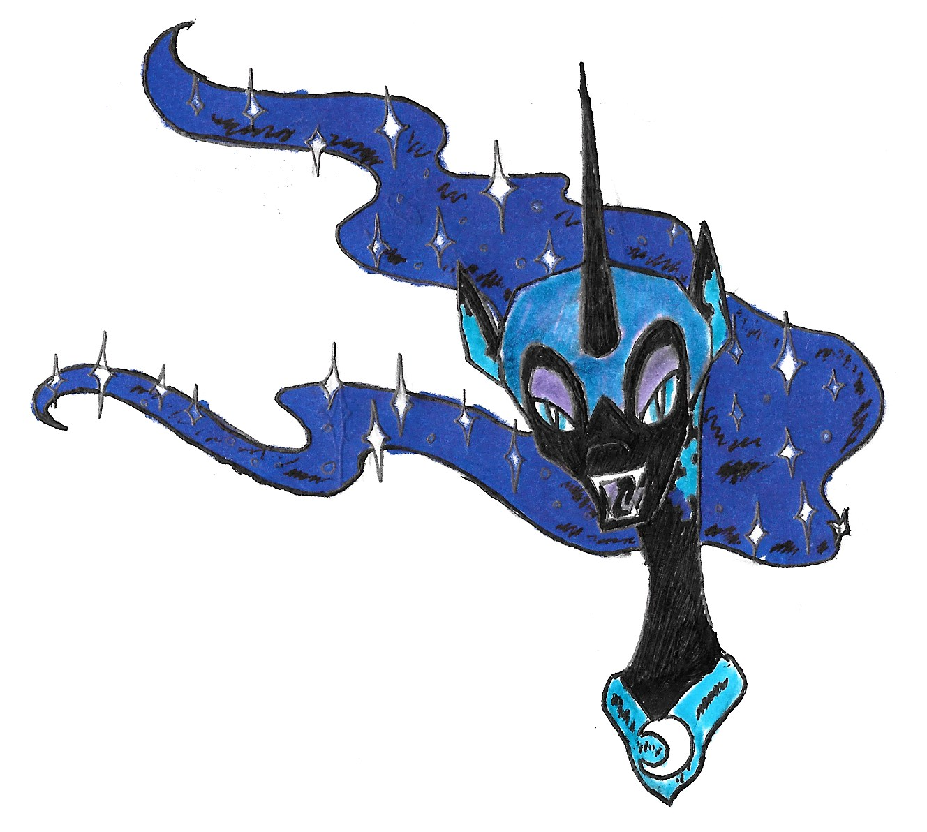 #1102852 - safe, artist:proxypony32, nightmare moon, female, solo ...