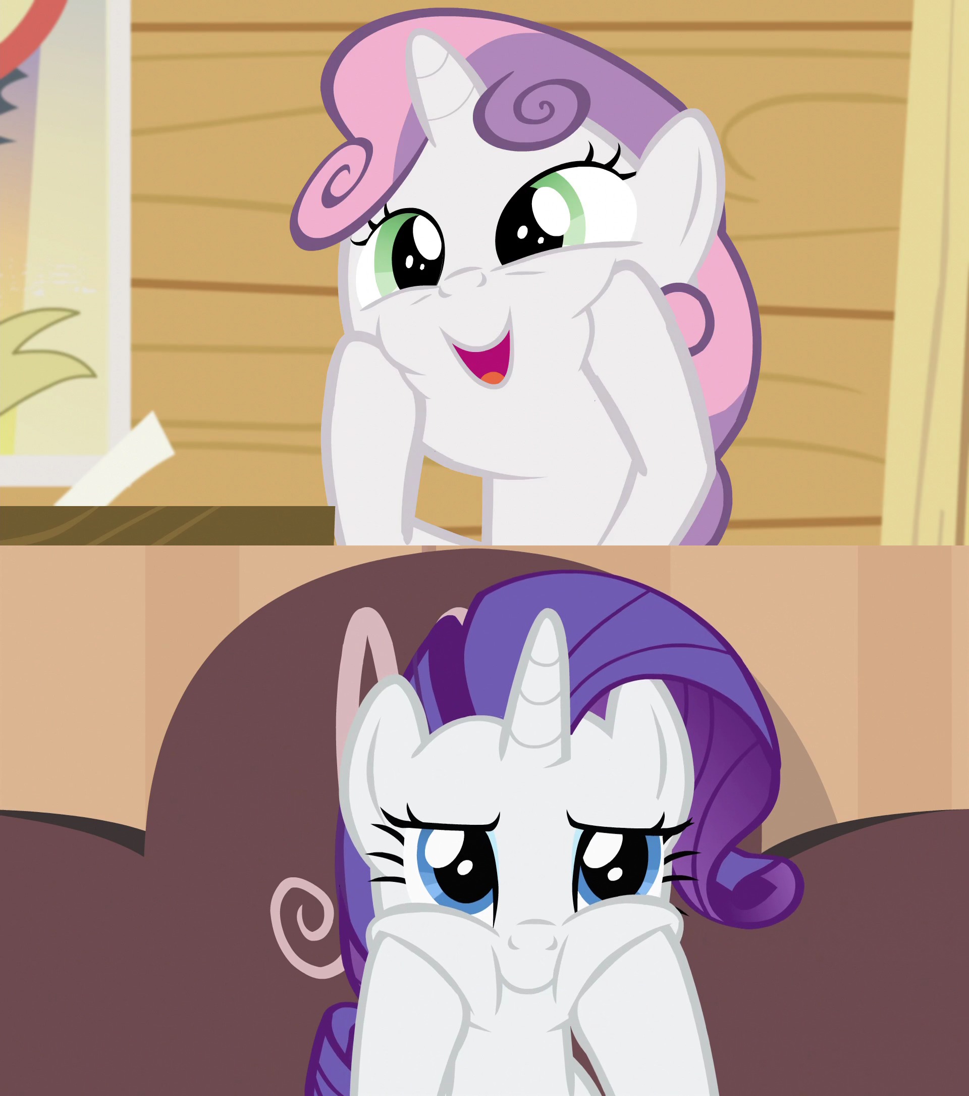 #1130800 - safe, screencap, rarity, sweetie belle, pony, unicorn, bloom ...