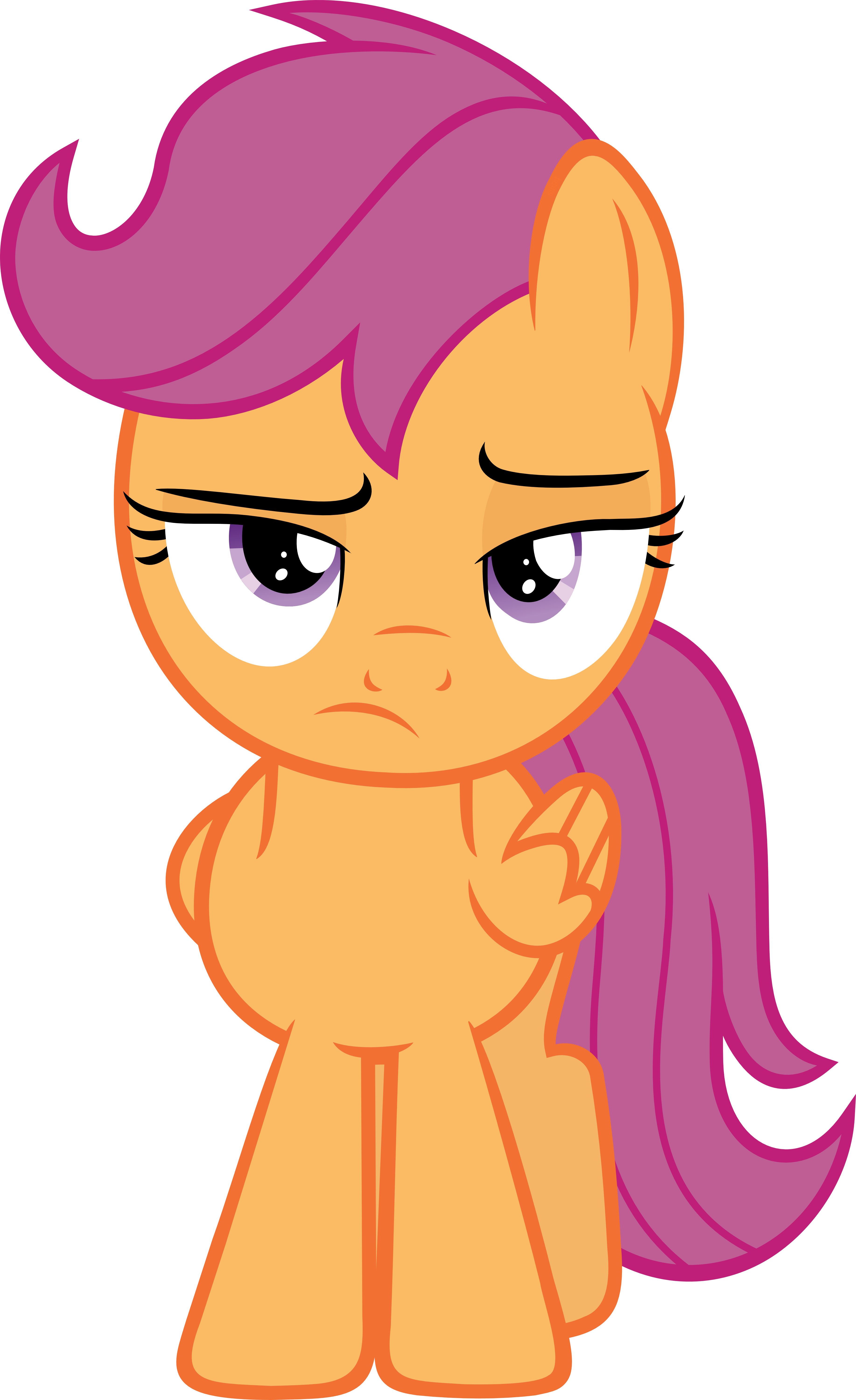 #1140198 - annoyed, artist:slb94, looking at you, safe, scootaloo ...