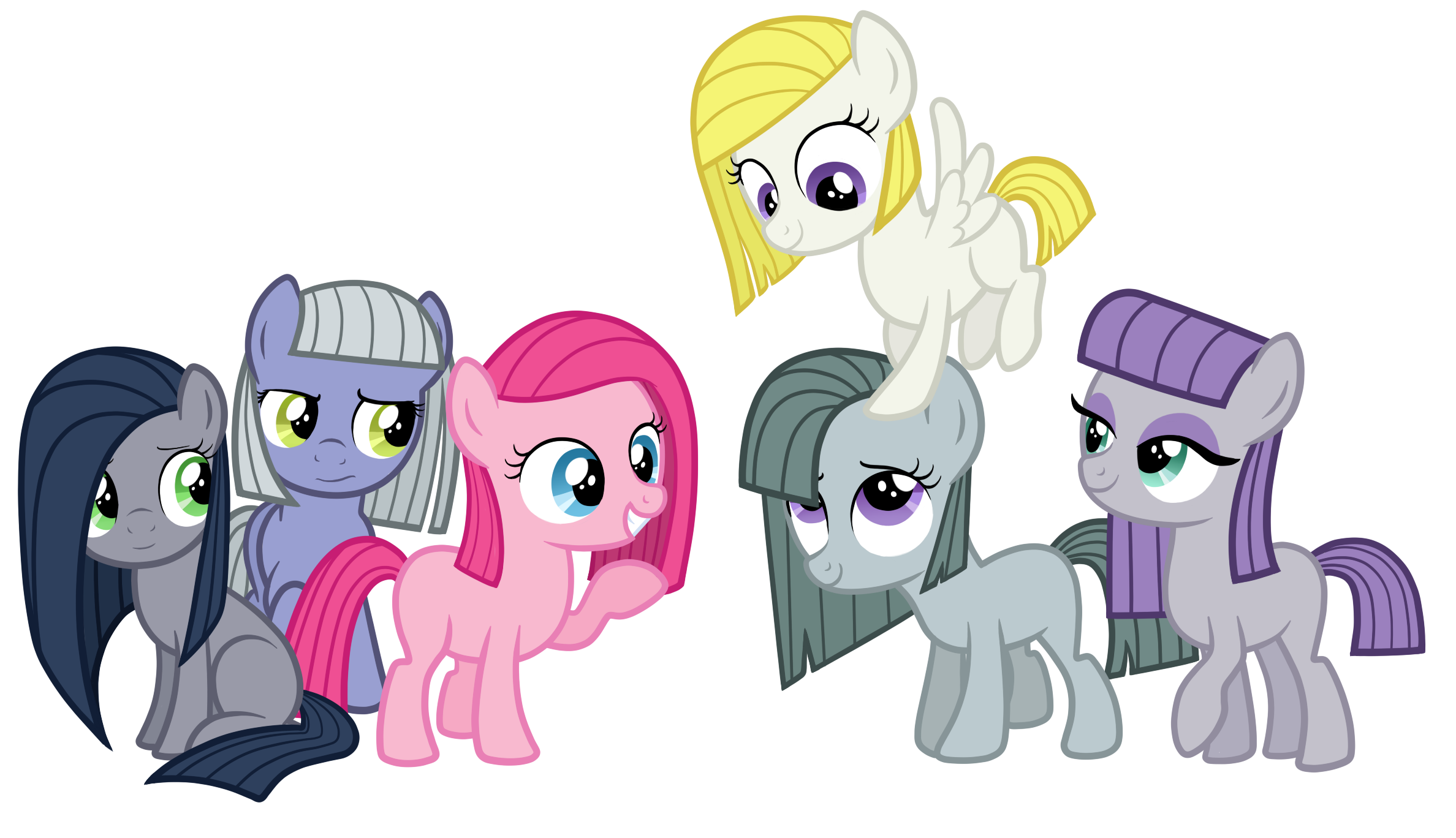 Artist Thecheeseburger Filly Limestone Pie Marble Pie Maud Pie Oc Oc Minkie Pie