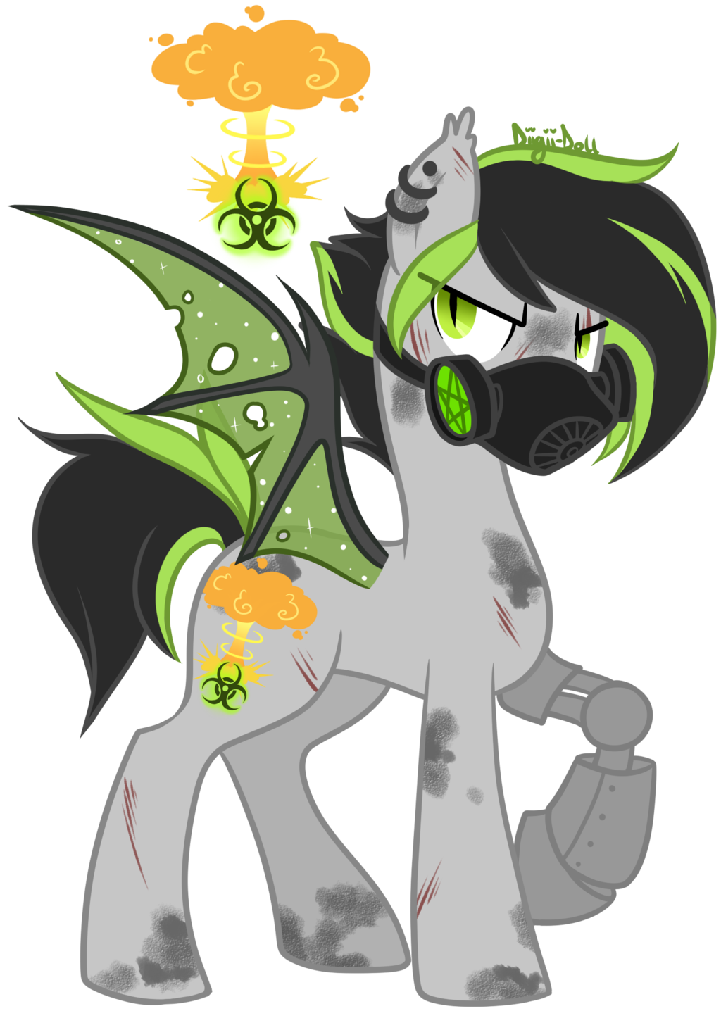 #1123483 - semi-grimdark, artist:lunarahartistry, oc, oc only, bat pony ...