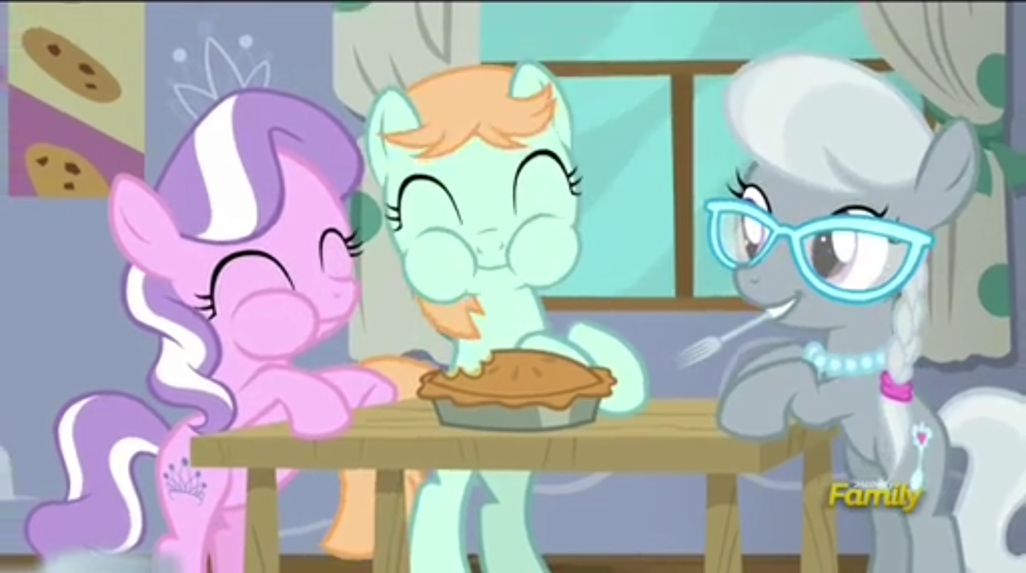 #1128255 - safe, screencap, diamond tiara, peach fuzz, silver spoon ...