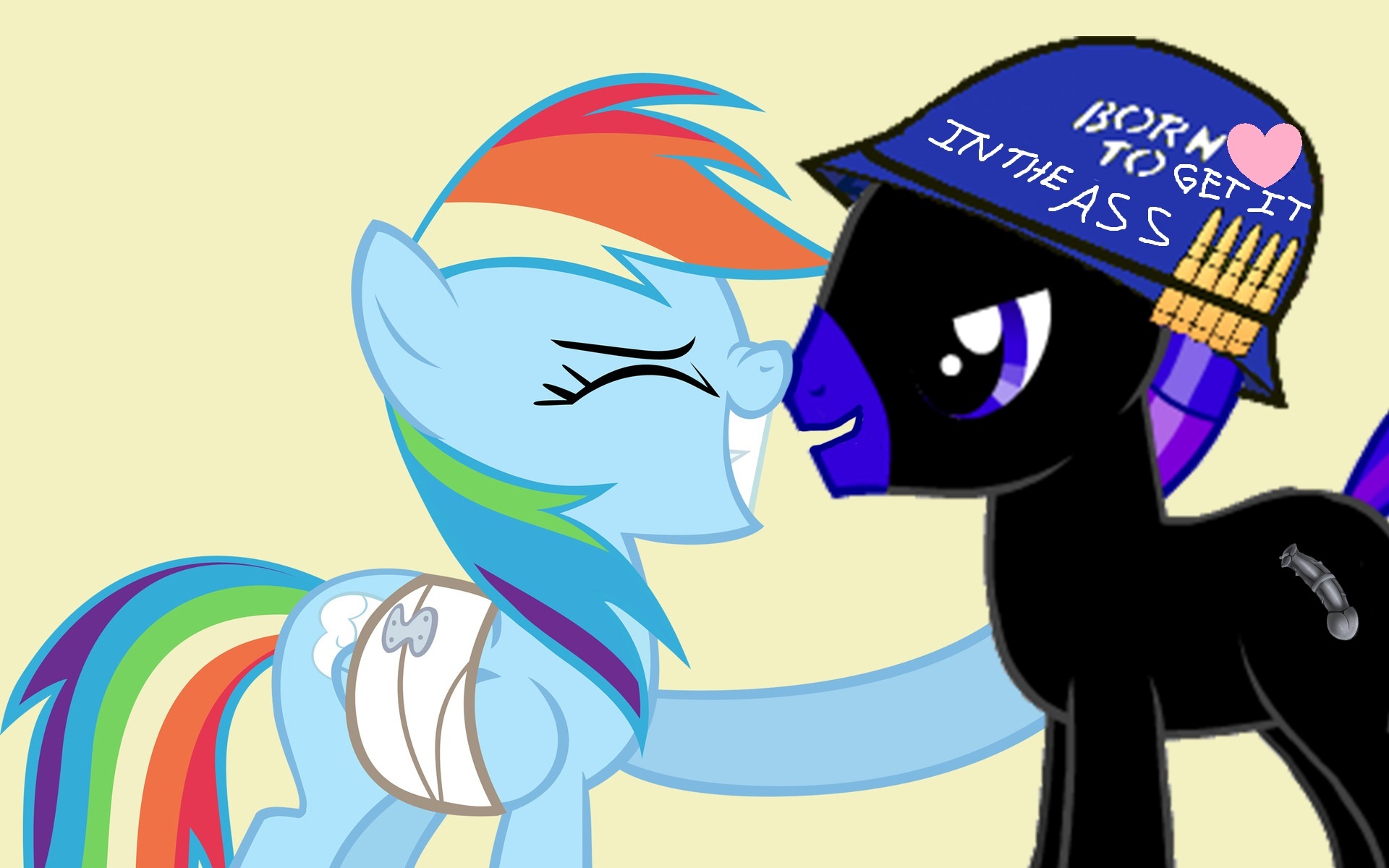 #1144963 - explicit, rainbow dash, oc, oc:old thunder mane, pony ...