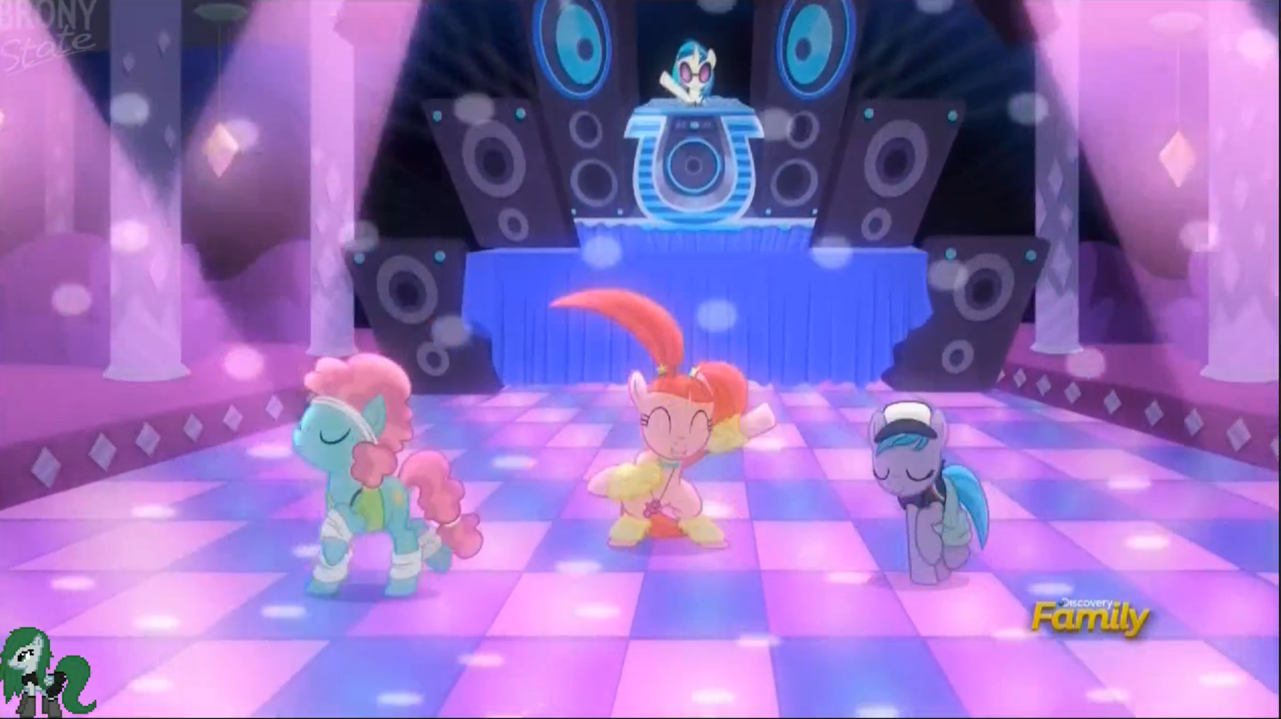 #1159236 - safe, screencap, azure velour, dj pon-3, flashdancer ...