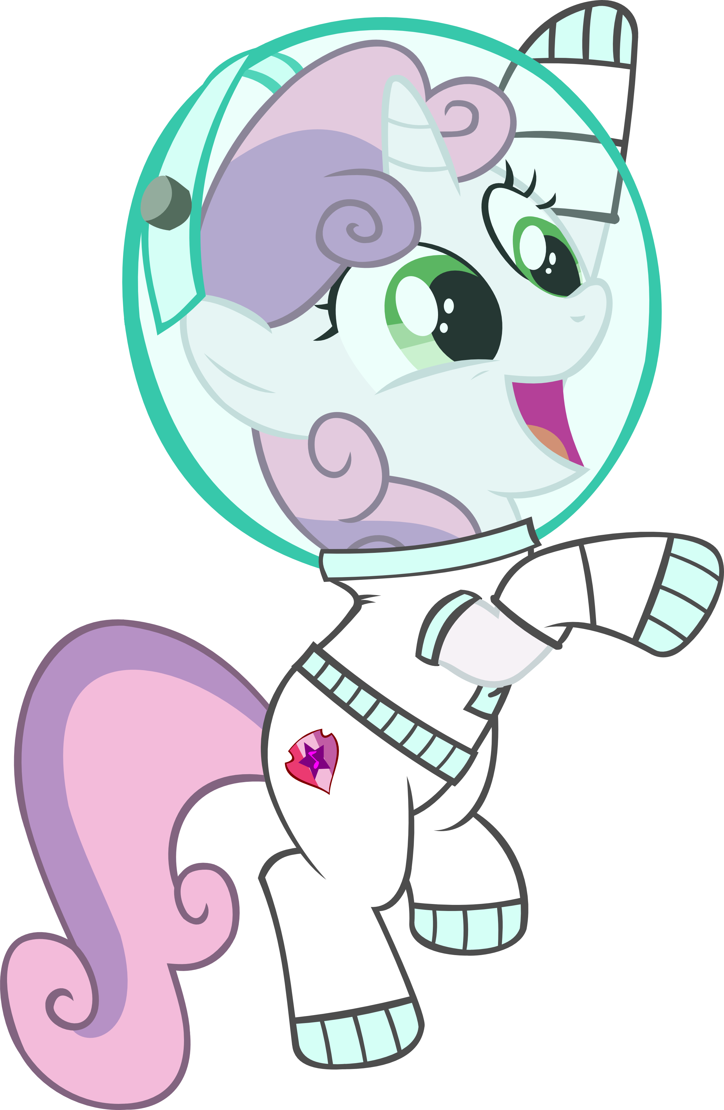 #1181401 - safe, artist:ironm17, sweetie belle, g4, astronaut, clothes ...