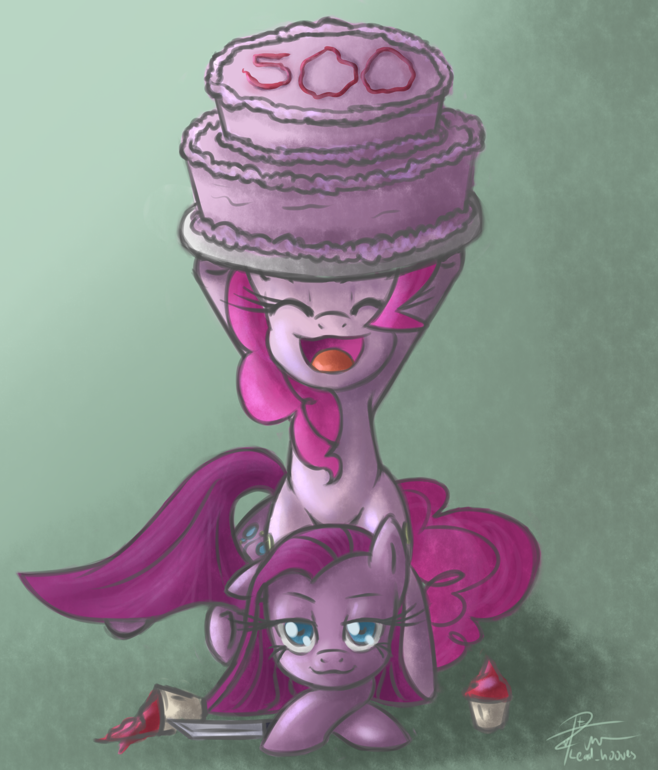 #1169121 - safe, artist:leadhooves, pinkie pie, g4, 500, armpits, cake ...