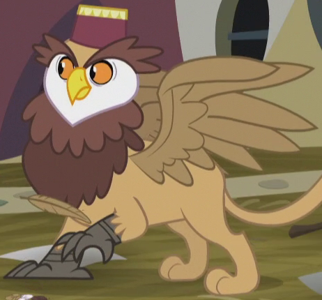 #1172180 - safe, screencap, gunter, bird, griffon, hybrid, owl, owl ...