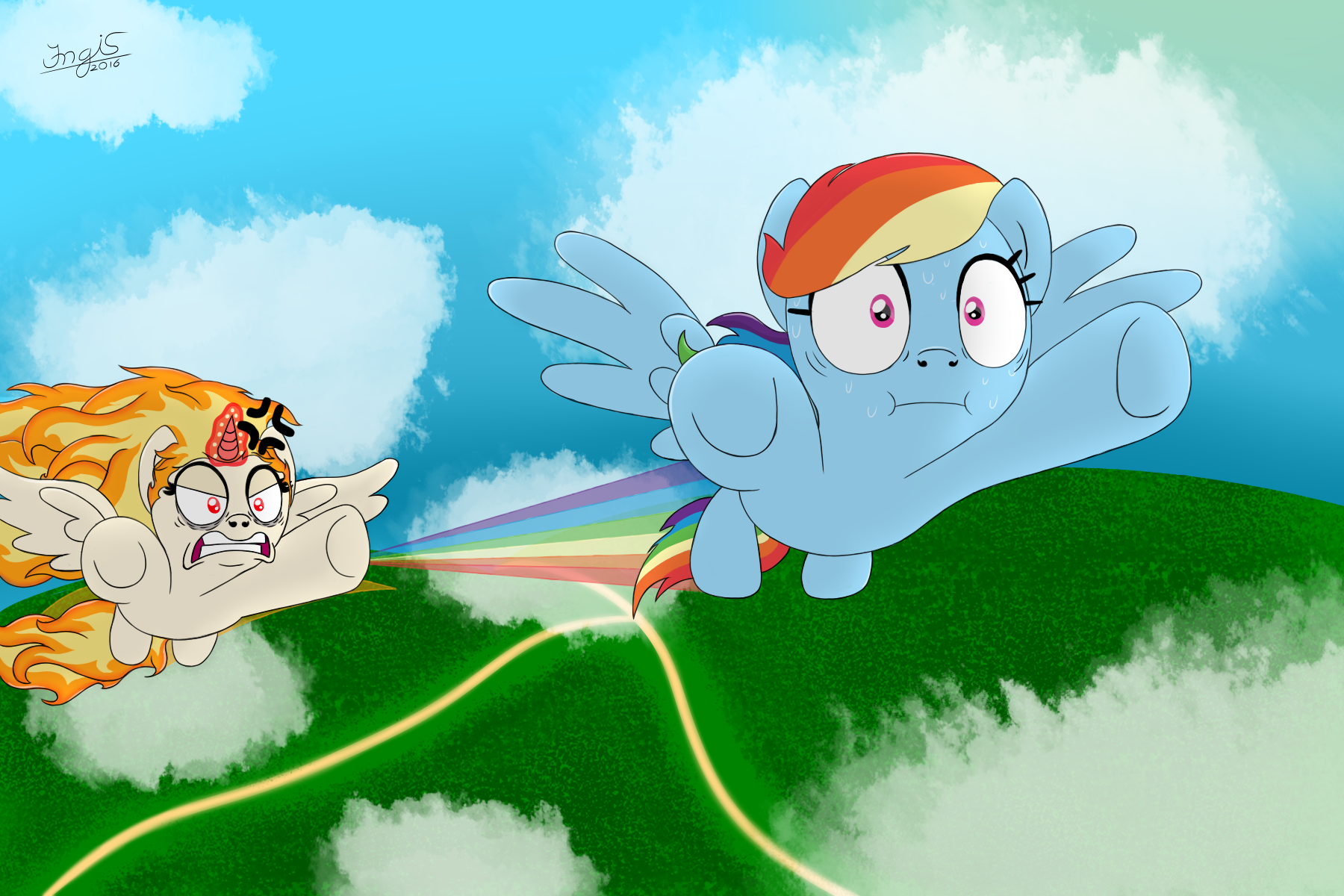 #1172480 - safe, artist:armageddin, rainbow dash, twilight sparkle ...