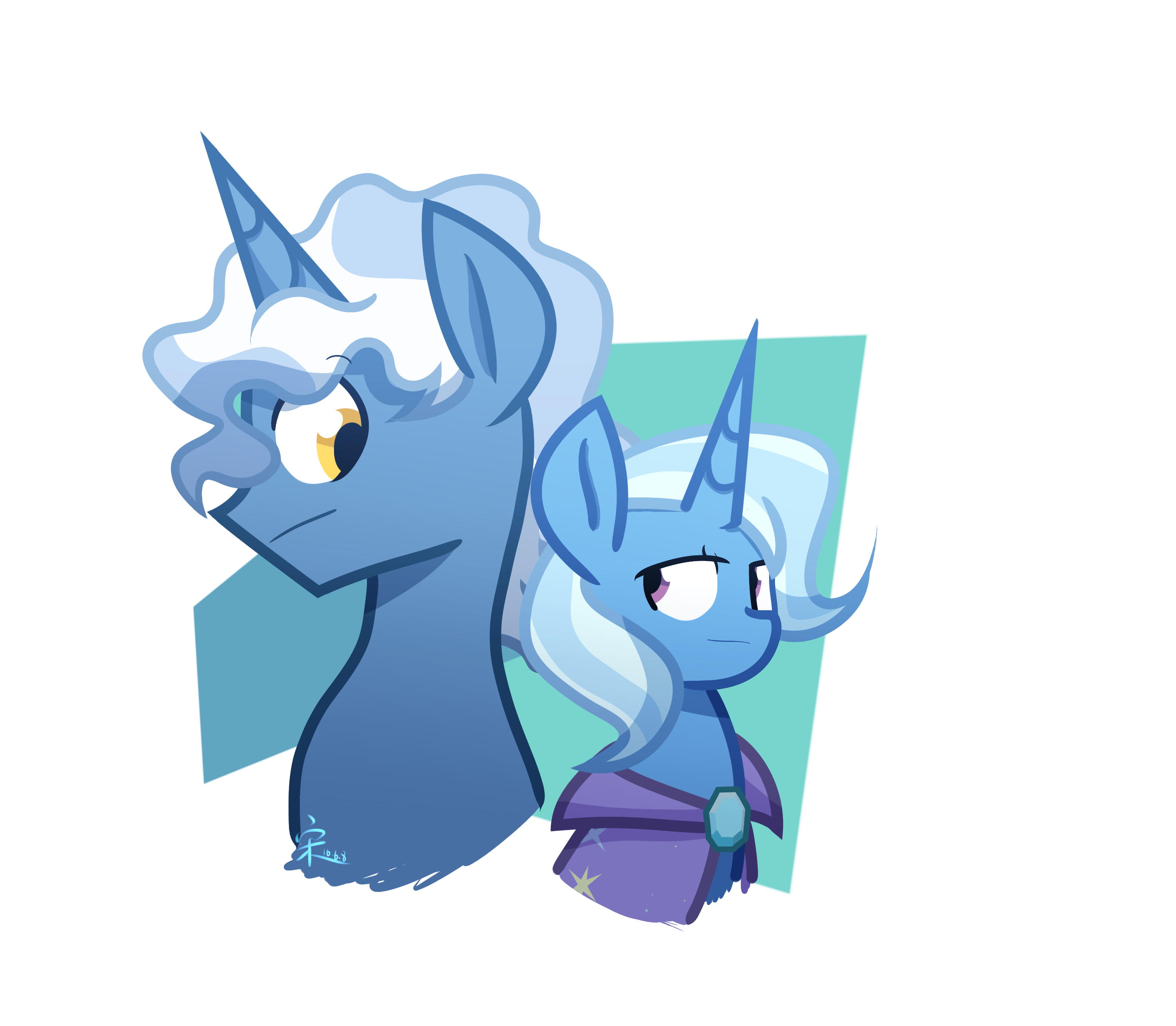 #1173450 - safe, artist:yaco, pokey pierce, trixie, pony, unicorn ...