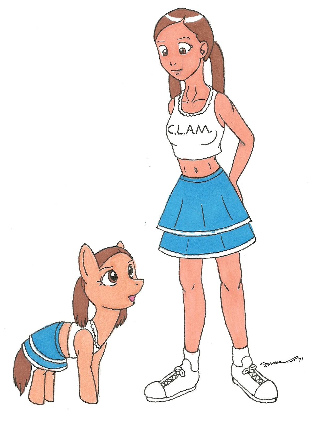 #1198379 - safe, artist:cqmorrell, human, pony, human ponidox, ponified ...