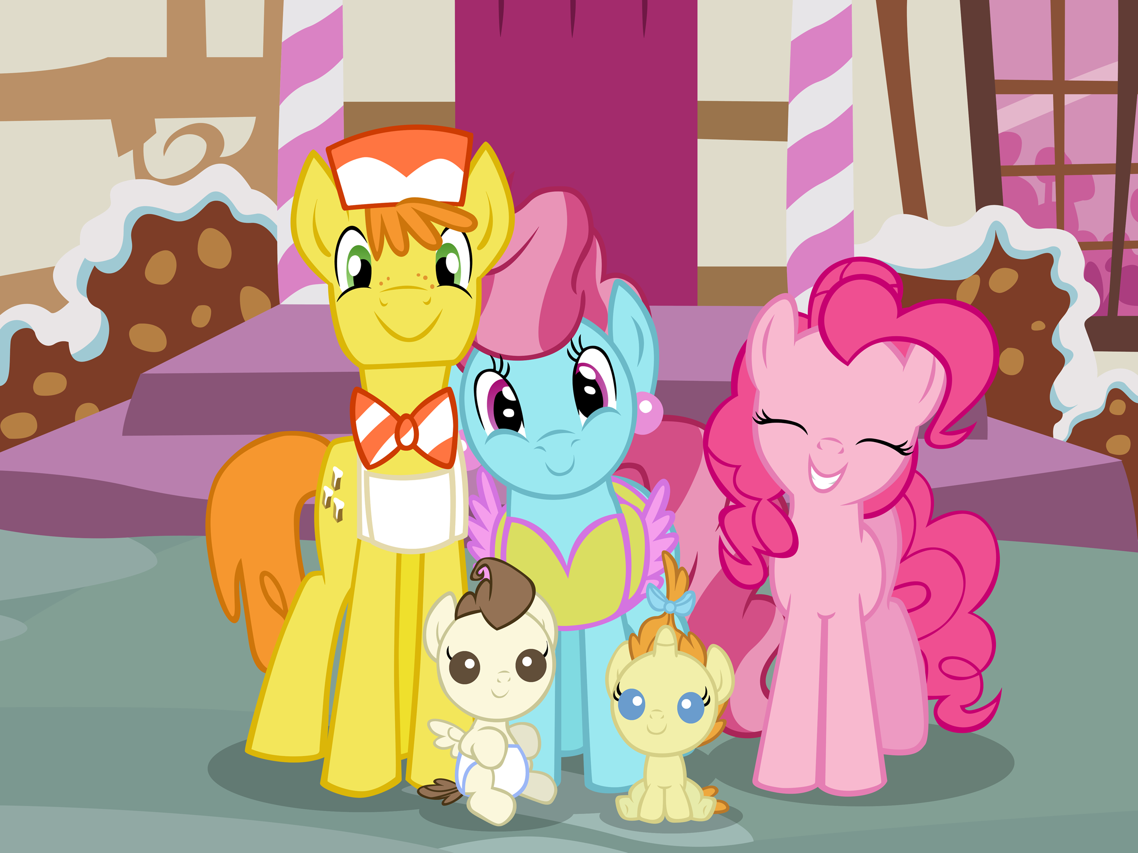#1203722 - safe, artist:astringe, carrot cake, cup cake, pinkie pie ...