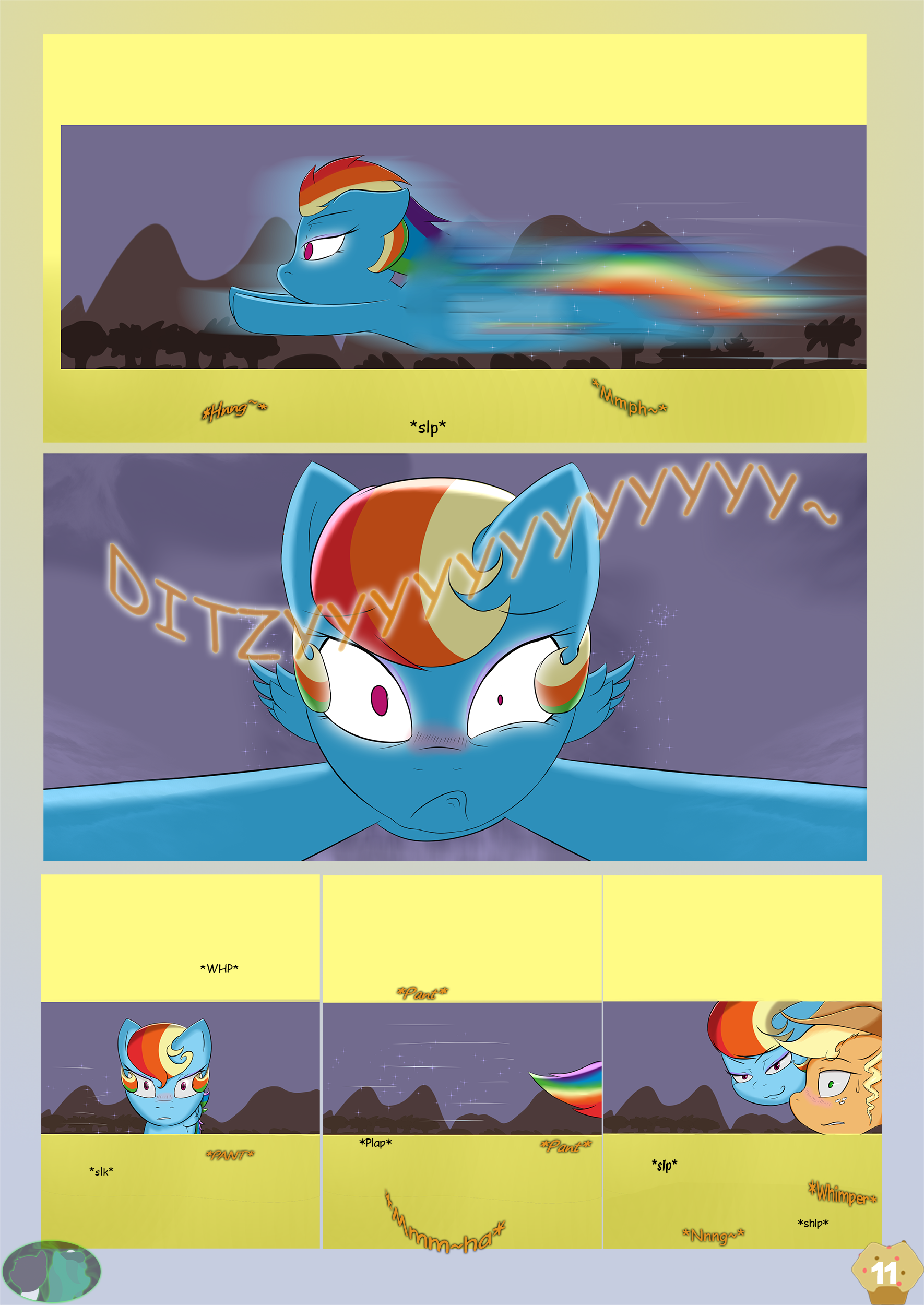 1192063 Suggestive Artist K12 Applejack Carrot Top Derpy Hooves