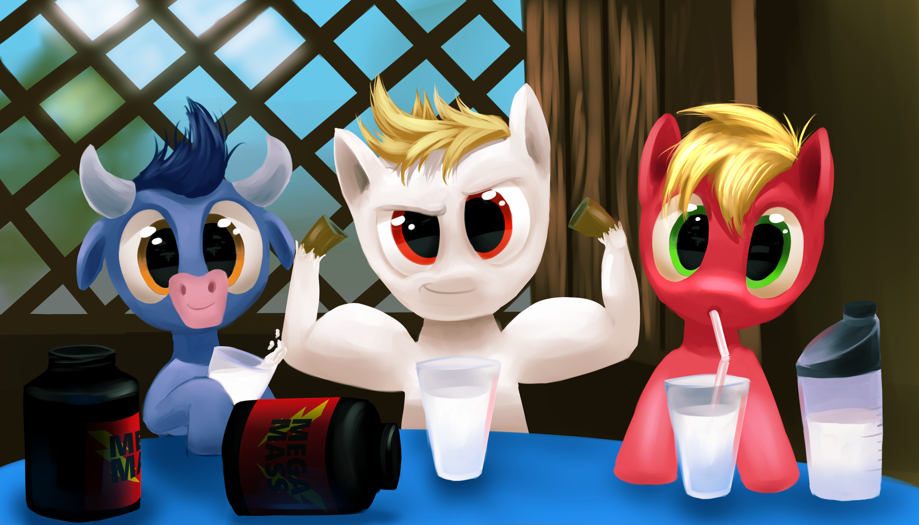 #1205419 - safe, artist:glukoloff, big macintosh, bulk biceps, iron ...