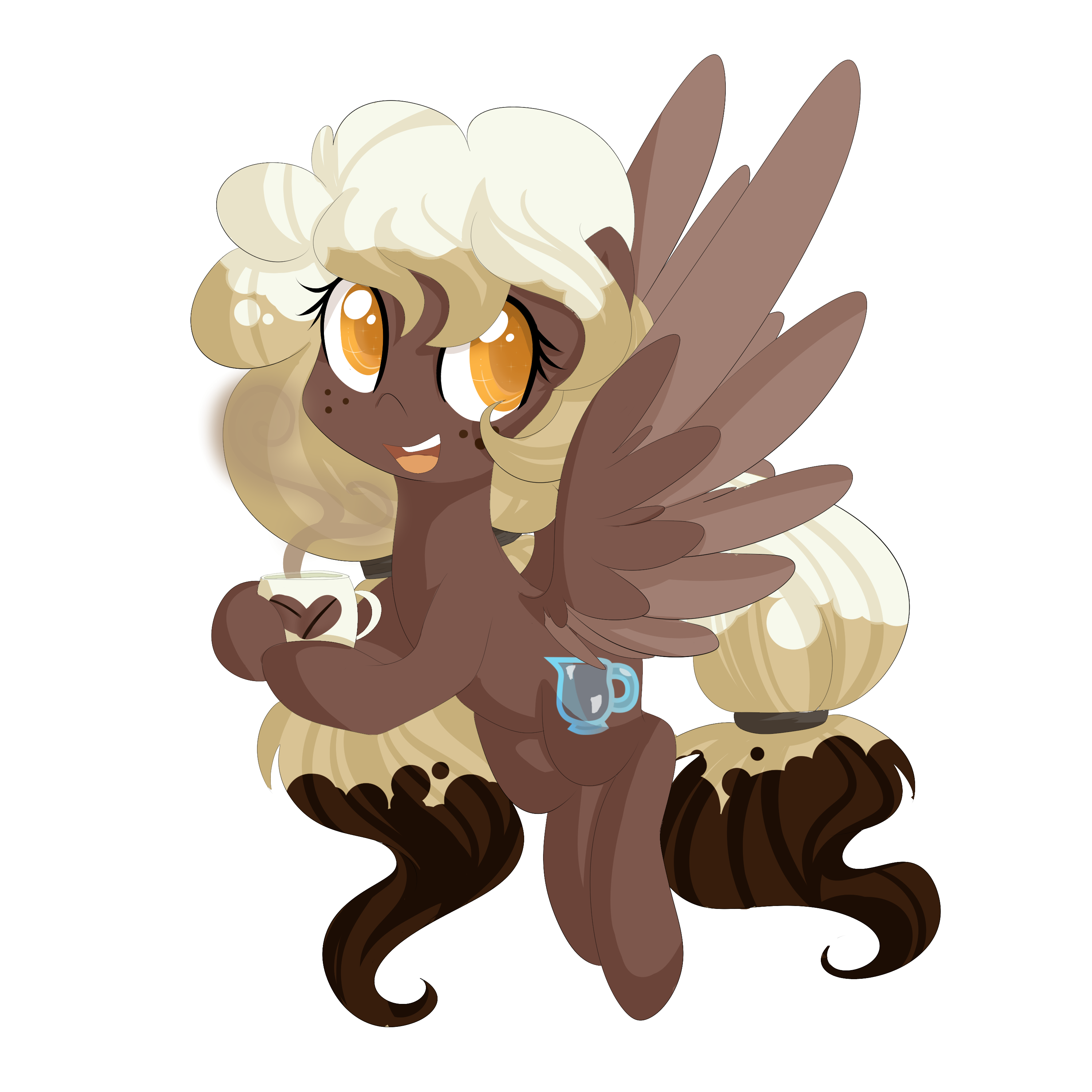 #1206347 - safe, artist:xsidera, oc, oc only, oc:sweet mocha, pegasus ...