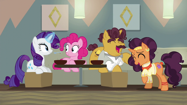 #1206940 - safe, screencap, coriander cumin, pinkie pie, rarity ...