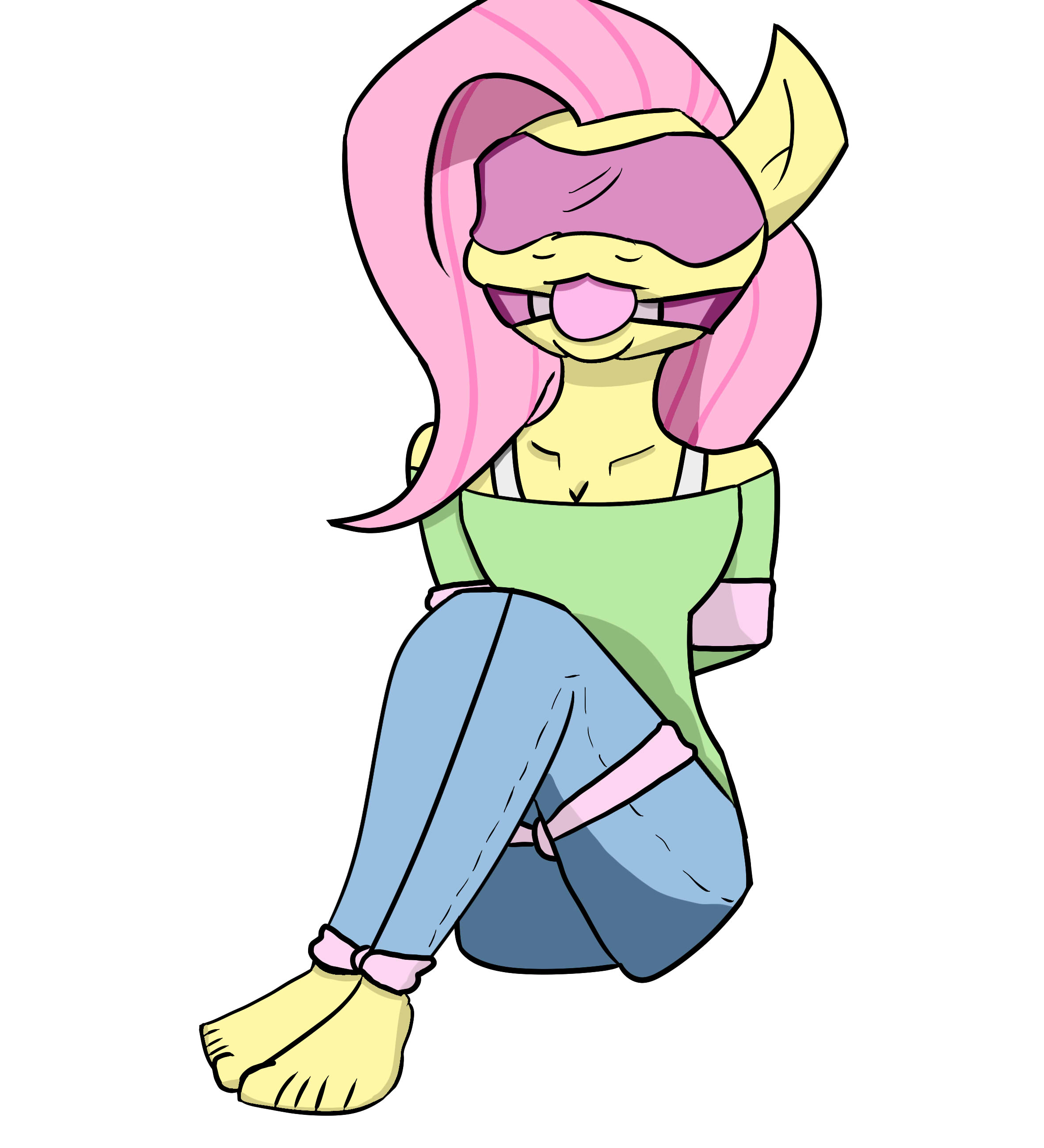 #1211686 - suggestive, artist:gagpal3, fluttershy, pegasus, anthro ...