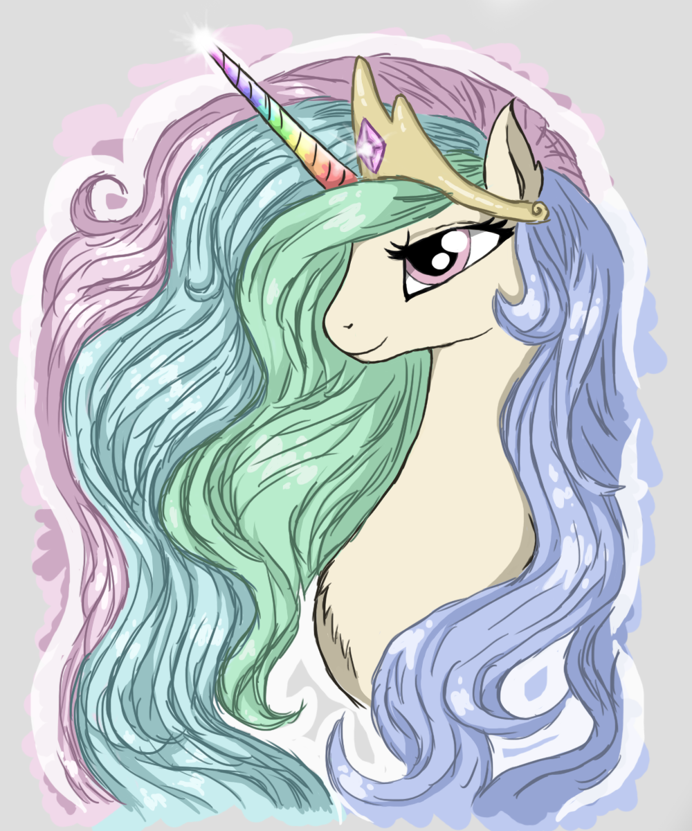 #1194197 - safe, artist:tonightxwexdie, princess celestia, chest fluff ...