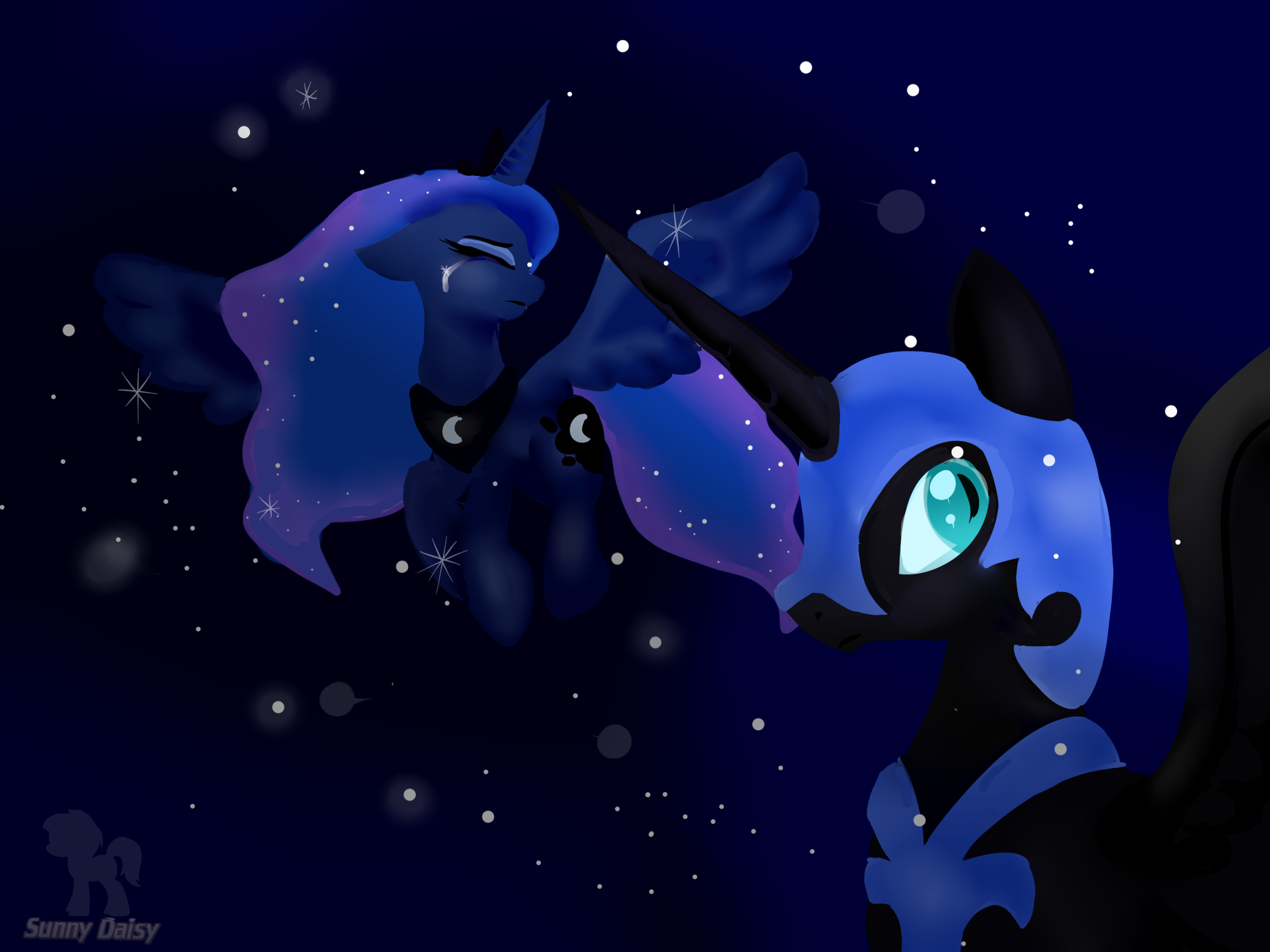 #1195882 - safe, nightmare moon, princess luna, crying, dark, night ...